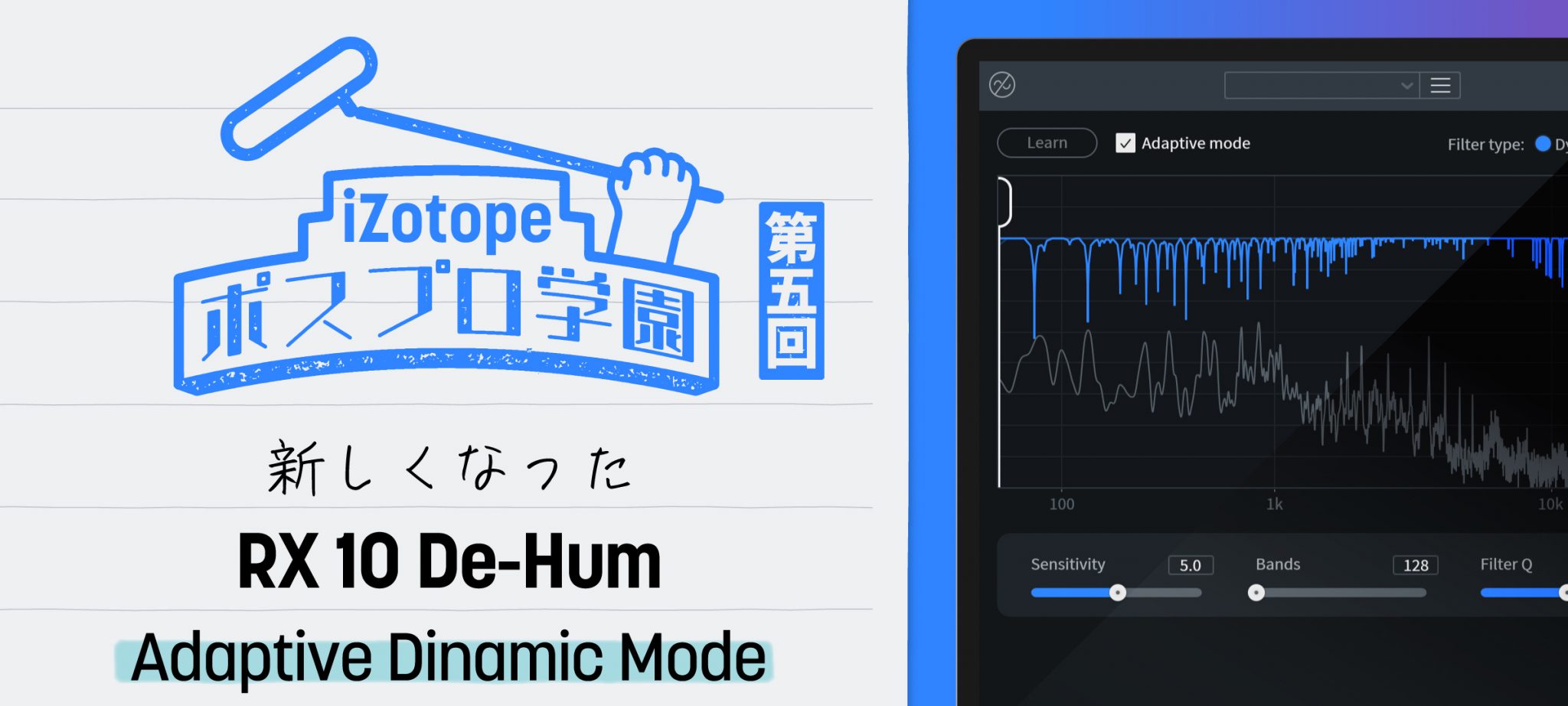 新しくなった RX 10 De-Hum Adaptive Dinamic Mode - iZotope Japan