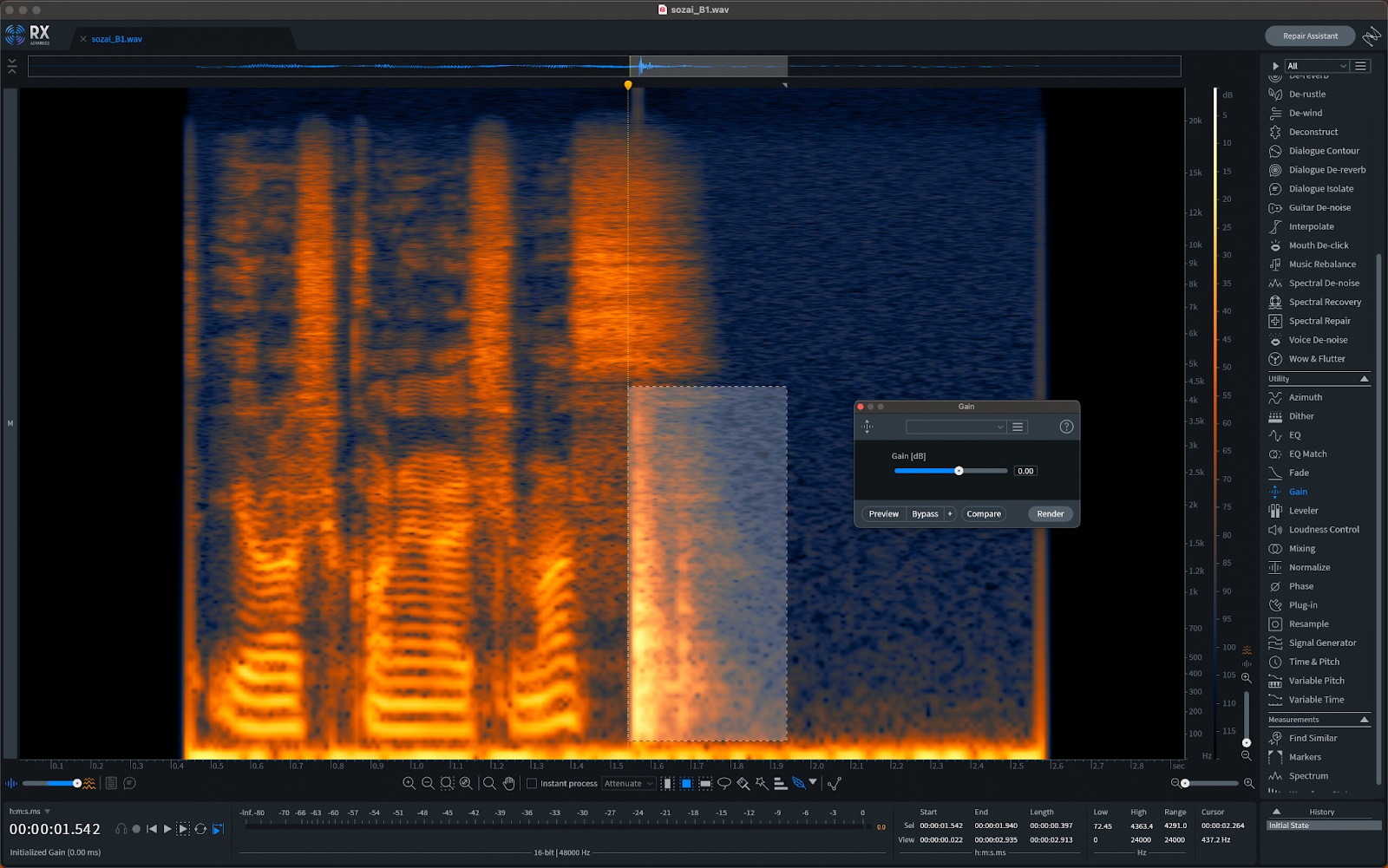 iZotope RX 10「Gain」を使ってノイズを軽減する【ポスプロ学園#10】 - iZotope Japan